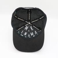 China Custom 100% Acrylic 5 Panel Laser Cut Hole Sports Hat with Rubber Logo for Men Women 56-60cm for sale