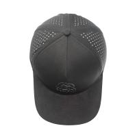 China Unisex Corduroy 5 Panel Baseball Cap Custom Black Laser Cut Hat 56-60cm Adult Size for sale