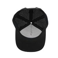 China Unisex Corduroy 5 Panel Baseball Cap Custom Black Laser Cut Hat 56-60cm Adult Size for sale