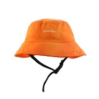 China Custom Polyester Waterproof Bucket Hat with Adjustable Chin Strap Sunscreen 58cm for sale