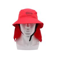 China Custom Waterproof UPF50 Sun Hat 58cm Wide Brim with Removable Neck Flap Safety Chin Strap for Hiking for sale