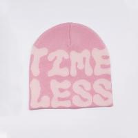 China Custom Logo Acrylic Winter Beanie Hat Knitted Soft Flocking Embroidery 200pcs for sale