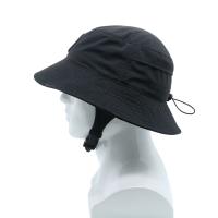 China Printed Custom Rubber Patch Logo Men Surfing Hat Sun Bucket Hat With Adjustable Chin Strap for sale
