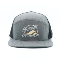 China Custom Sonic Welding Emboss Rubber Patch Flat Brim Baseball Cap 58cm Polyester for sale