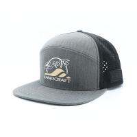 China Custom Sonic Welding Emboss Rubber Patch Flat Brim Baseball Cap 58cm Polyester for sale
