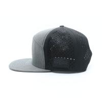 China Custom Sonic Welding Emboss Rubber Patch Flat Brim Baseball Cap 58cm Polyester for sale