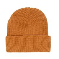 China Custom Logo Knitted Beanie Hats Classic Ribbed Cuffed Skull Cap Winter Warm Acrylic 100% for sale