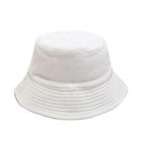 China Blank Terry Towel Bucket Hat 58cm Unisex Custom Embroidery Logo Towel Warmer Hat for sale