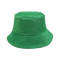 China Blank Terry Towel Bucket Hat 58cm Unisex Custom Embroidery Logo Towel Warmer Hat for sale