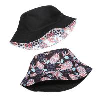 China 55CM Full Printing Logo Pattern Sun Protection Double Sided Wearing Bucket Hat for sale