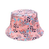 China 55CM Full Printing Logo Pattern Sun Protection Double Sided Wearing Bucket Hat for sale