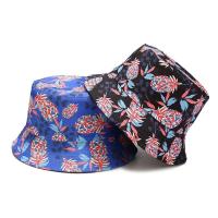 China 55CM Full Printing Logo Pattern Sun Protection Double Sided Wearing Bucket Hat for sale