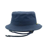 China Custom Logo Cotton Boonie Hat UV Protection Adjustable String Fisherman Cap 58cm for sale