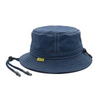 China Custom Logo Cotton Boonie Hat UV Protection Adjustable String Fisherman Cap 58cm for sale