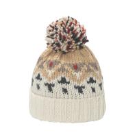 China Winter Stretchy Knitted Hat with Pompom Embroidered Bobble Beanie Custom Size 100 Acrylic for sale