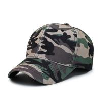 China Custom Camo Flex Fit Baseball Cap 58cm 6 Panel for Fishing Outdoor Sports for sale