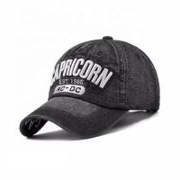 China Custom Denim Baseball Cap 58cm 3D Embroidery Sports Winter Hat with D Ring Buckle for sale