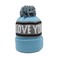 China Custom 3D Embroidery Logo Winter Beanie Hat Acrylic 58cm Unisex OEM Service for sale