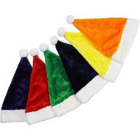 China Custom Plush Felt Knitted Pom Pom Santa Hat 39x32cm for Christmas Decorations Wholesale for sale