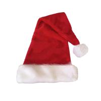 China Custom Plush Felt Knitted Pom Pom Santa Hat 39x32cm for Christmas Decorations Wholesale for sale