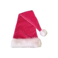 China Custom Plush Felt Knitted Pom Pom Santa Hat 39x32cm for Christmas Decorations Wholesale for sale