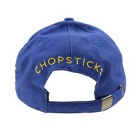 China Custom Logo 5 Panel Baseball Golf Cap Adjustable Cotton Hat 58cm Blue for sale