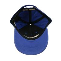 China Custom Logo 5 Panel Baseball Golf Cap Adjustable Cotton Hat 58cm Blue for sale