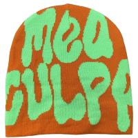 China Custom Logo Acrylic Knitted Cuffed Beanies Winter Plain Plaid Tie Dyed Hat 58cm for sale