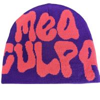 China Custom Logo Acrylic Knitted Cuffed Beanies Winter Plain Plaid Tie Dyed Hat 58cm for sale