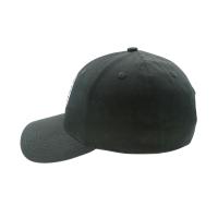 China Four Seasons Adjustable Black 6 Panel Cotton Golf Caps With Custom Embroidery Logo for sale