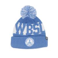 China Custom Knitted Beanie Fleece Lined 58cm Acrylic Winter Hat with Sublimation Transfer Print for sale