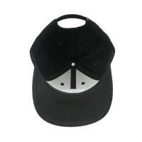 China Four Seasons Adjustable Black 6 Panel Cotton Golf Caps With Custom Embroidery Logo for sale
