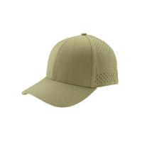 China Adults Custom Performance Hat 6 Panel Sunscreen Drilled Hole Perforated Hat Curved Brim for sale