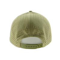 China Adults Custom Performance Hat 6 Panel Sunscreen Drilled Hole Perforated Hat Curved Brim for sale