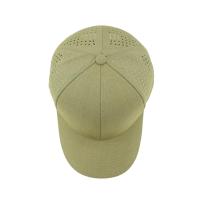 China Adults Custom Performance Hat 6 Panel Sunscreen Drilled Hole Perforated Hat Curved Brim for sale