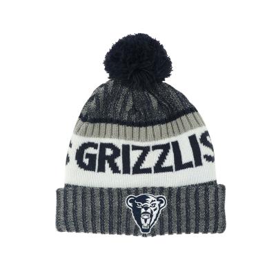 China Custom Jacquard 3D Embroidered Winter Hats for Baby and Adult 58cm Acrylic Beanie for sale