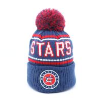 China Custom Sport Winter Hats with Thick Wool Lining Pom Pom Beanies 58cm Size for sale