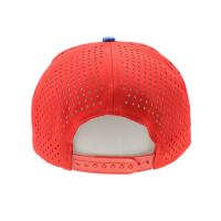 China 5 Panel Fishing Performance Hat Two Color Red Navy Blue Baseball Cap 3D Embroidery Logo for sale