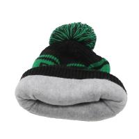 China Custom Pom Pom Winter Hat with Fleece Lining 100% Acrylic Knit Beanie Size 58cm for sale