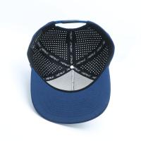 China Unisex Custom Navy Blue Baseball Cap With PVC Rubber Patch Logo And Waterproof Design for sale