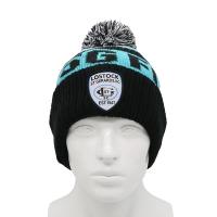 China Custom Fleece Lined Pom Pom Beanie Winter Hat Thickening Knit Beanie 58cm for sale