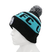 China Custom Fleece Lined Pom Pom Beanie Winter Hat Thickening Knit Beanie 58cm for sale