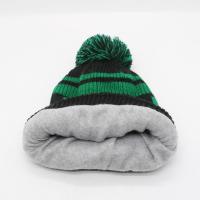 China Custom Embroidery Fleece Lined Winter Beanie Hat 100% Acrylic 58cm Unisex Warm Sports Cap for sale