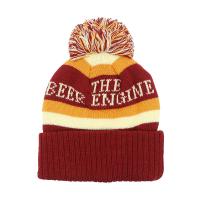 China Argyle Pattern Men's Knit Pom Pom Beanie With Embroidered Woven Label And Custom Caps for sale