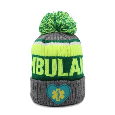 China Custom 100% Acrylic Knitted Skull Cap Beanie 58cm with Woven Label for sale