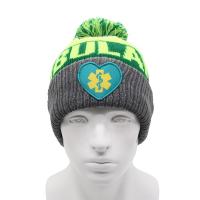 China Custom 100% Acrylic Knitted Skull Cap Beanie 58cm with Woven Label for sale