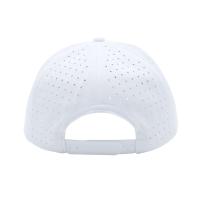 China Character Style Baseball Cap With Laser Cut Perforations Mens White Performance Hat for sale