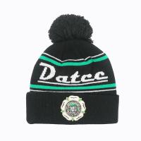 China Custom Color Unisex Acrylic Skull Cap Knitted Beanie Winter Ski Hat Embroidery 58cm for sale
