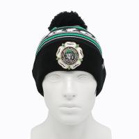 China Custom Color Unisex Acrylic Skull Cap Knitted Beanie Winter Ski Hat Embroidery 58cm for sale