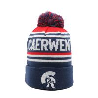 China Custom 100% Acrylic Beanie with Embroidered Logo 58cm Size for Sports for sale